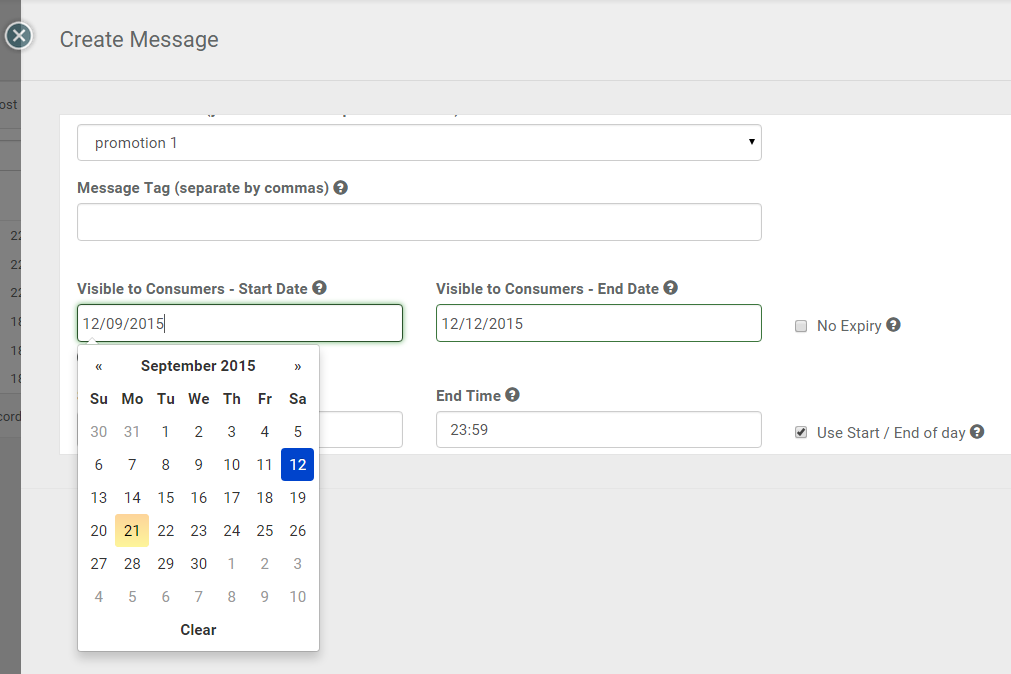 Display of Messages using Start and End Date – Tao Of Shop Support